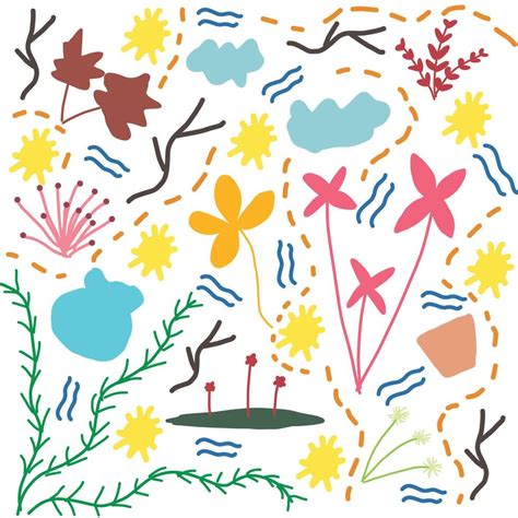 Hand Drawn Colorful Abstract Organic Shapes Illustration 43038531 Vector Art At Vecteezy