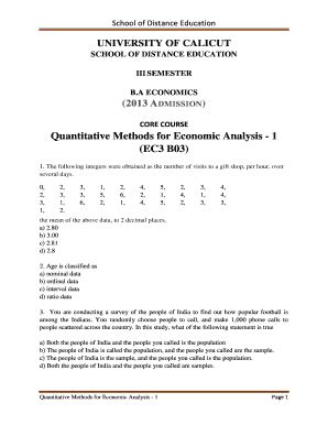 Quantitative Methods For Economic Analysis Pdf Fill And Sign Printable Template Online