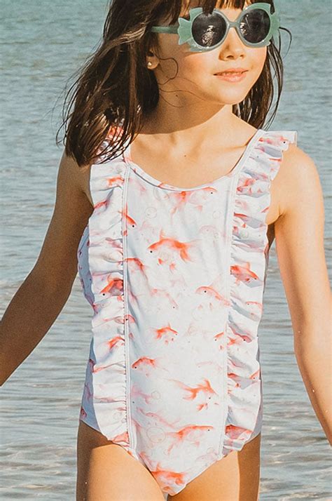 Minihaha Girls Jasmine One Piece Bluecoral Swimwear Galore Au