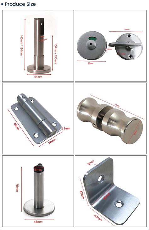 304ss Restroom Partition Hardware Toilet Cubicle Partition Fittings