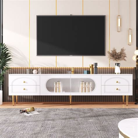 Xdeer Tv Schrank Lowboard Wohnzimmer Tv Schrank Glas Tv Möbel Mit