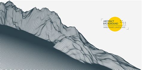 추상적인 와이어프레임 산 배경 현대 과학 또는 기술 예술 요소 0명에 대한 스톡 벡터 아트 및 기타 이미지 0명 3차원 형태 개념 Istock