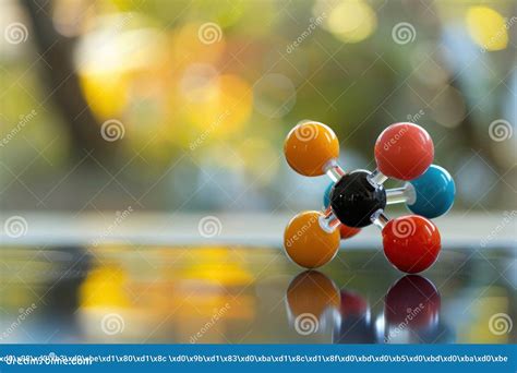 Diagram Of A Molecular Model With Background Of Atomic And Molecular