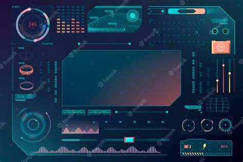 Premium Vector Velocity Technology Interface Template Design Elements