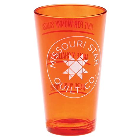 Msqc Orange Tinted Pint Glass Missouri Star Quilt Co Wholesale