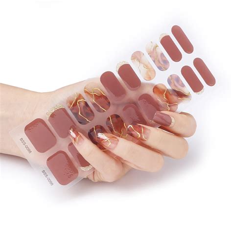Semicured Gel Nail Stickers Uvled Lamp Required 20 Gel Nail Polish