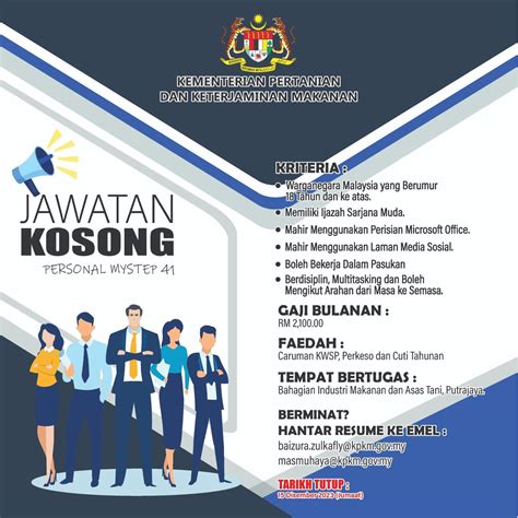 Jawatan Kosong Kementerian Pertanian Keterjaminan Makanan Tawaran