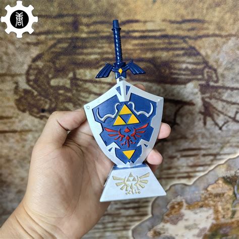 Link Master Sword Hylian Shield Display Art Leones Marvelous Items