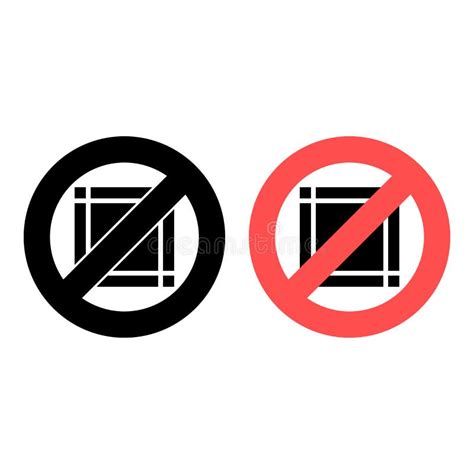 Sin Margen Icono De Texto Simple Glifo Plano De Prohibici N Del