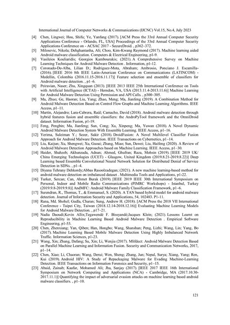 machine learning based ensemble classifier for android malware