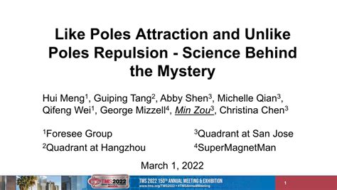 Pdf Like Poles Attraction And Unlike Poles Repulsion Science Behind