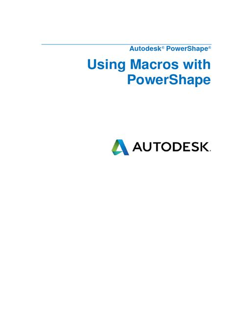 Using Macros With Powershape Pdf File Format Variable Computer