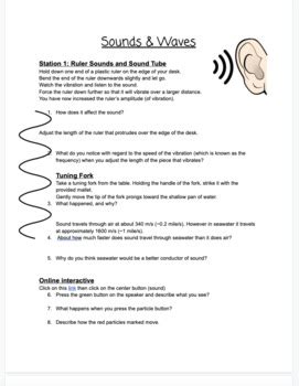 Sound Lab Waves By Sarah Jones TPT