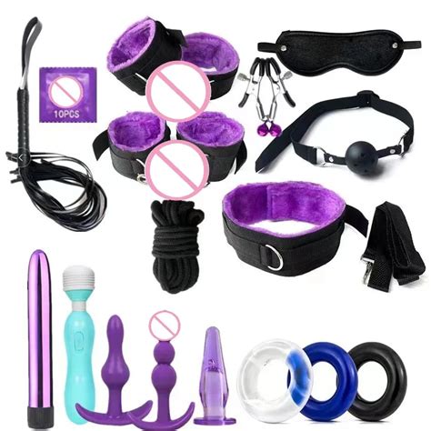 捆绑sm套装组合毛绒26件套捆绑男女调情情侣用品批发 Buy 成人床上用品四件套结合玩具这对夫妇sm组 Product On