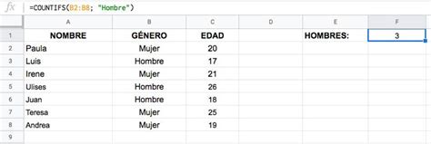 Función Contarsiconjunto En Excel Uso De La Función Countifs