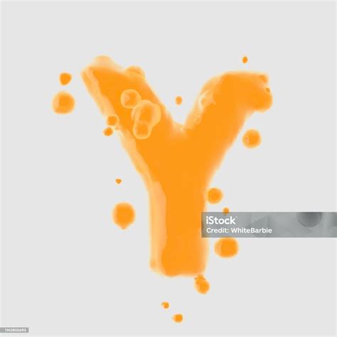 3d 문자 Y 대문자 흰색 배경에 고립 된 방울과 오렌지 주스 글꼴 0명에 대한 스톡 사진 및 기타 이미지 0명 3차원