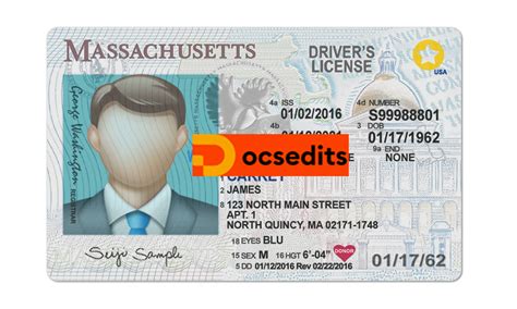 Massachusetts Driver License Psd Template Docsedits