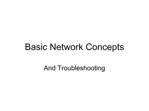 Computer Network Basic Concepts Ppt
