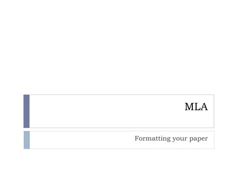 PPT MLA PowerPoint Presentation Free Download ID