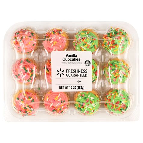 Freshness Guaranteed Vanilla Mini Cupcakes 10 Oz 12 Count Walmart