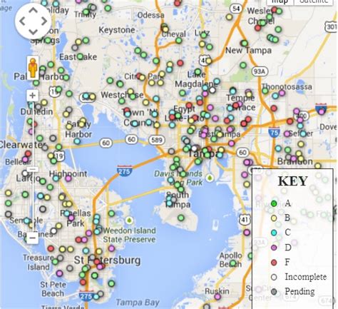 Map How 2013 School Grades Compare Across Hillsborough County Tampa