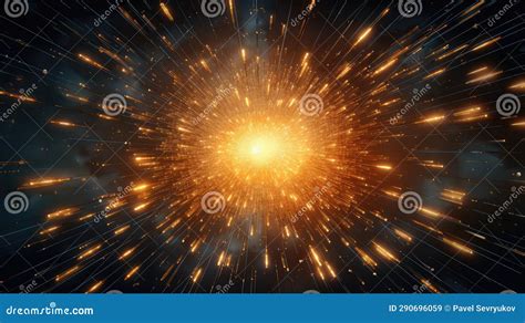 Design Techno Particle Explosion Stock Illustration Illustration Of