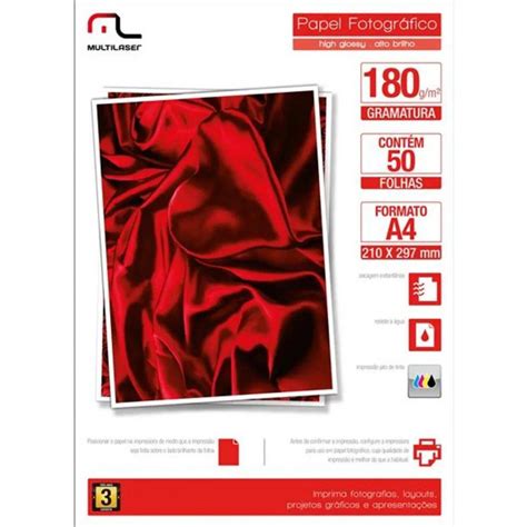 Papel Sulfite 120g 40Kg A4 Branco 50 Folhas Romitec Escorrega O