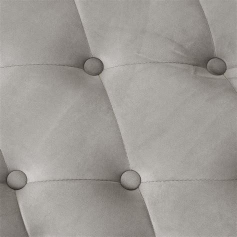Tufted Ottoman Light Gray Velvet Ottoman Coffee Table Tufted Cocktail Ottoman Round Homary