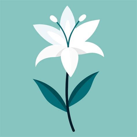 Elegant And Fresh Minimalist Lily Vector Art Illustration Premium Ai Generated Vector