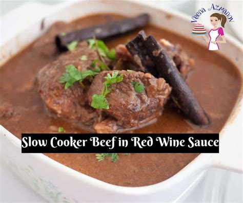 Beef In Red Wine Stew Slow Cooker Veena Azmanov