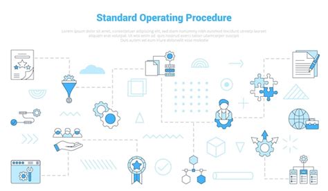 Premium Vector Sop Standard Operating Procedure Concept With Icon Set Template Banner With