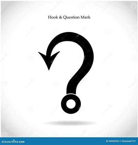 Fishing Hook Question Mark Sign On Background Stock Vector