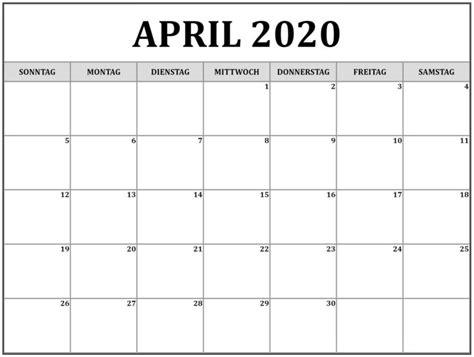 kalender April Planer zudocalendrio Calendário imprimível