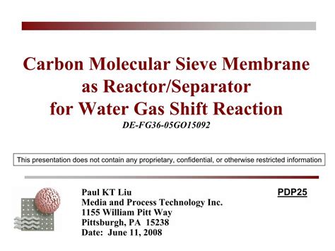 Pdf Carbon Molecular Sieve Membrane As Reactorseparator For