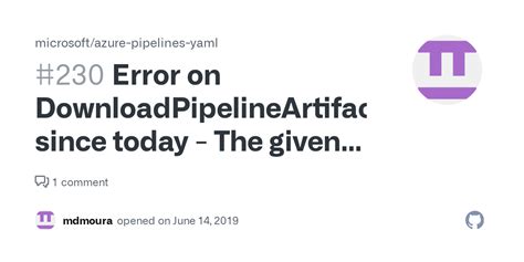 Error On Downloadpipelineartifact 1 Since Today The Given Key System Jobid Was Not Present