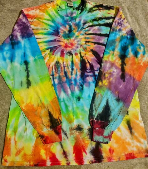 Spider Tie Dye Long Sleeve Shirt Etsy
