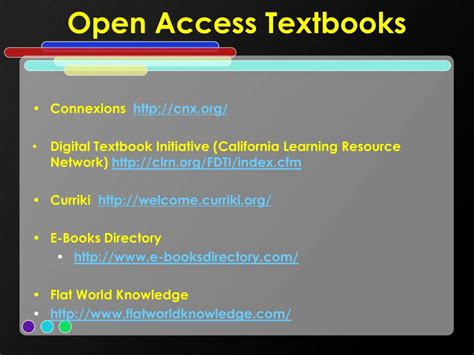 PPT - OPEN ACCESS TEXTBOOKS: HOW TO LOCATE 2013 PowerPoint Presentation ...