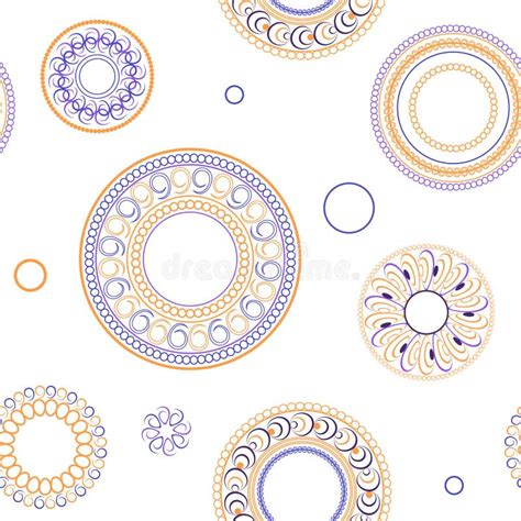 Circular Patterns Bright Seamless Rattern Design Of Fabric Wallpaper Wrapping Paper Vector
