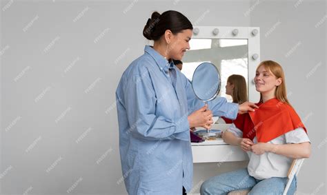 Free Photo Colorimetry Specialist Testing Fabric Swaps On Client