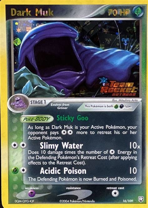 Dark Muk 2004 Ex Team Rocket Returns 016109 Reverse Holo Price Guide