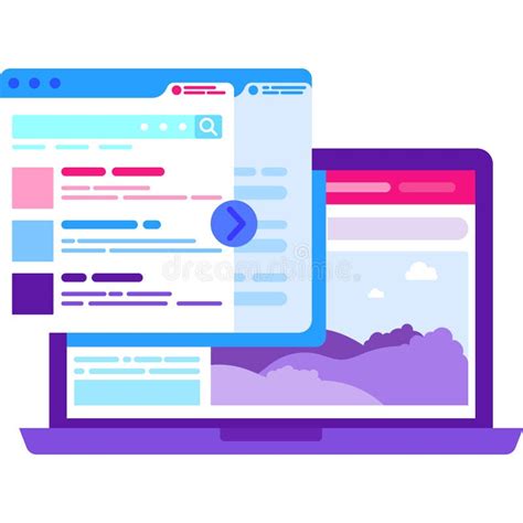 Browser Mockup For Website Webpage User Interface Modern Design Of