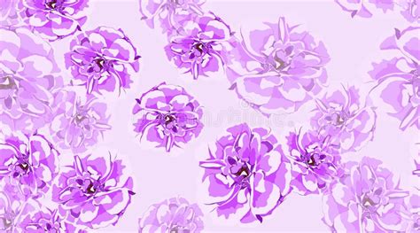 Vintage Rose Seamless Pattern Stock Vector Illustration Of