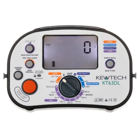 kewtech kt63dl multifunction tester