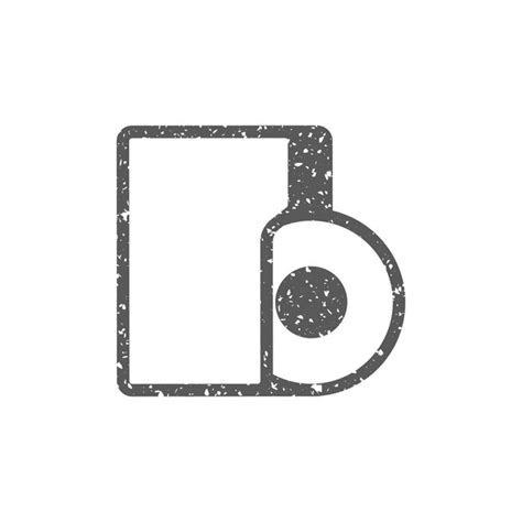 Premium Vector Audio File Icon In Grunge Texture Vector Illustration