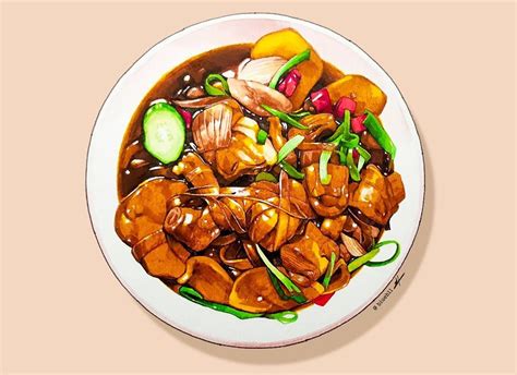 닭으로 만든 치킨도 좋지만 찜닭도 맛있다능 V👍 재료사인펜 배경은 포토샵으로 했으니 오해없기를 사진출처 Chefprime