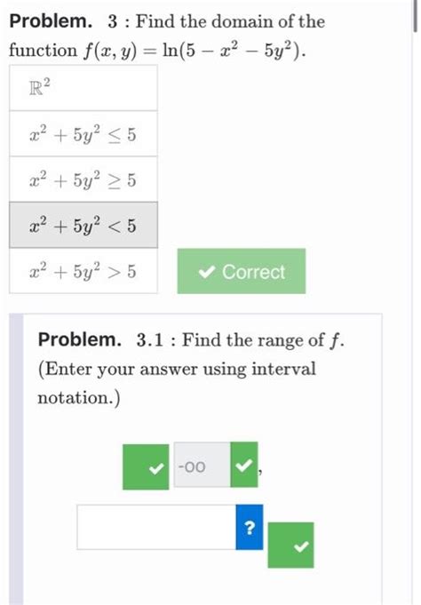 solved problem 3 find the domain of the function f x y