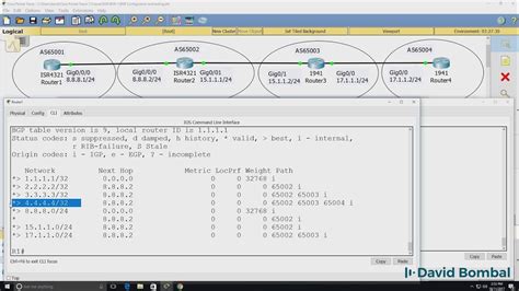 Cisco Ccna Packet Tracer Ultimate Labs Bgp Configuration Lab 1 Bgp Answers Part 4 Youtube