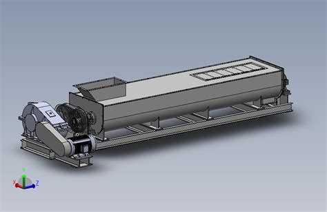 Sj600双轴搅拌机solidworks模型图纸下载 懒石网