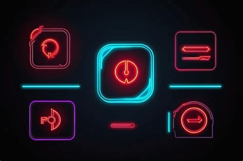 Premium Photo Log In Log Out Neon Signs Style Text Vector