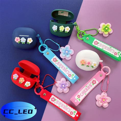 For Edifier X5 Pro Z3 Pro Case Edifier X2s Silicone Soft Case Cute Flower Pendant Keychain